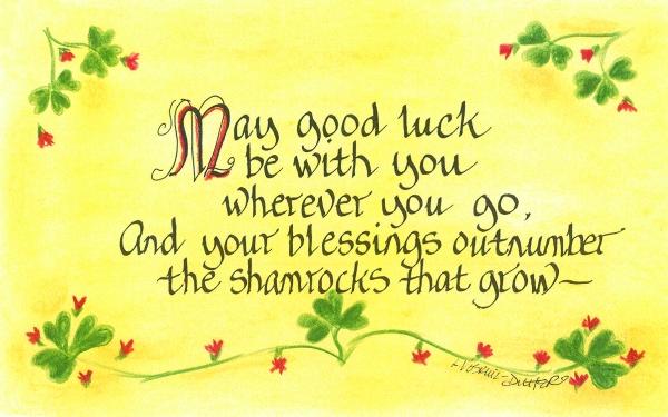 Irish Plaque May good luck be with you For Home For Wall Blessings at ...