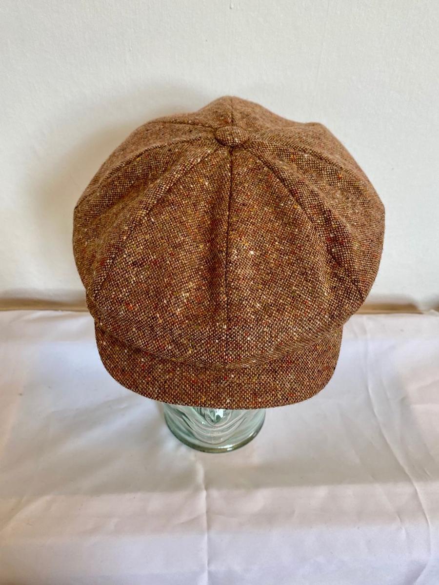 Hanna Hats Peaky Blinder Cap (Rusty Brown Speckled Tweed) Clothing Caps Hats at Irish on Grand