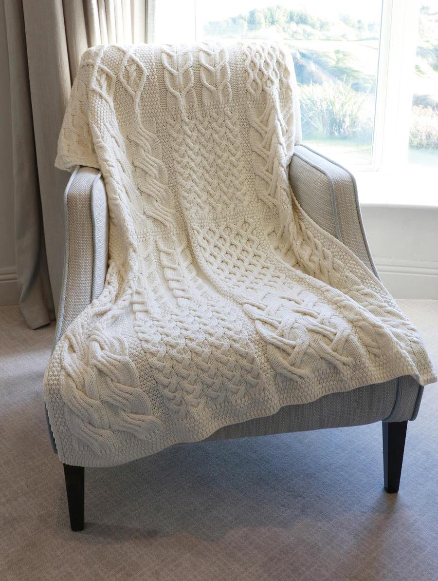 Aran Woollen Mills Patchwork Throw Gifts For Home Throws at Irish on Grand