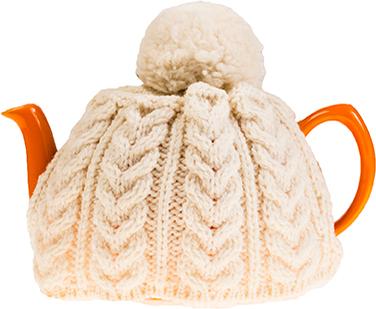 Aran Woollen Mills Tea Cozy (White) Gifts For Home Tableware at Irish ...