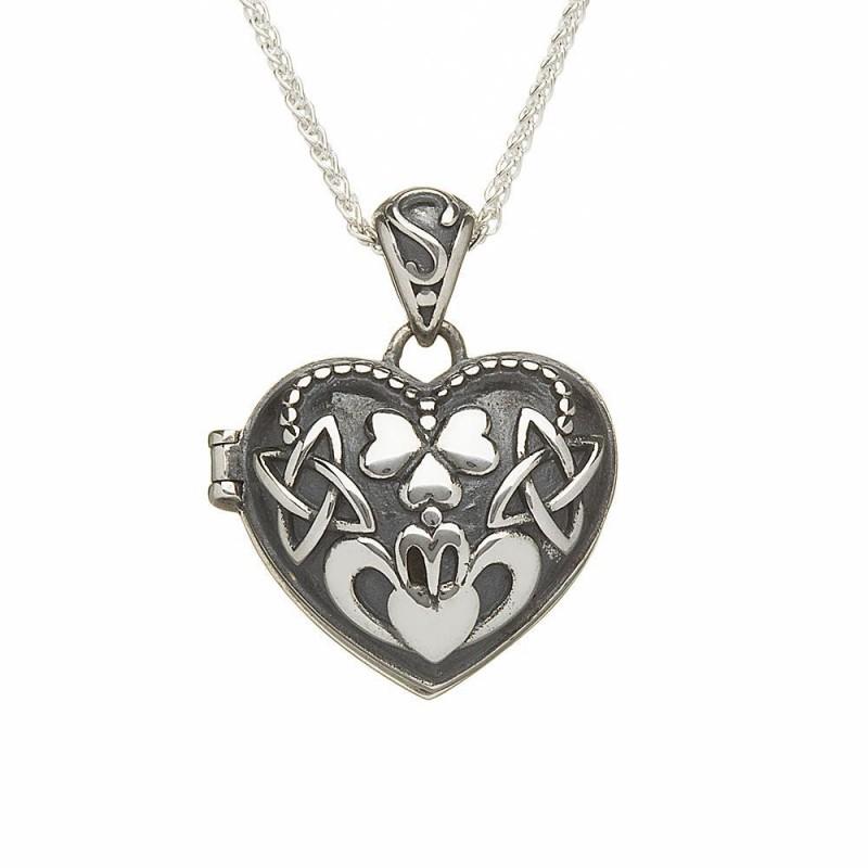 Boru Jewelry Heart Claddagh Locket Jewelry Pendants Necklaces at Irish ...