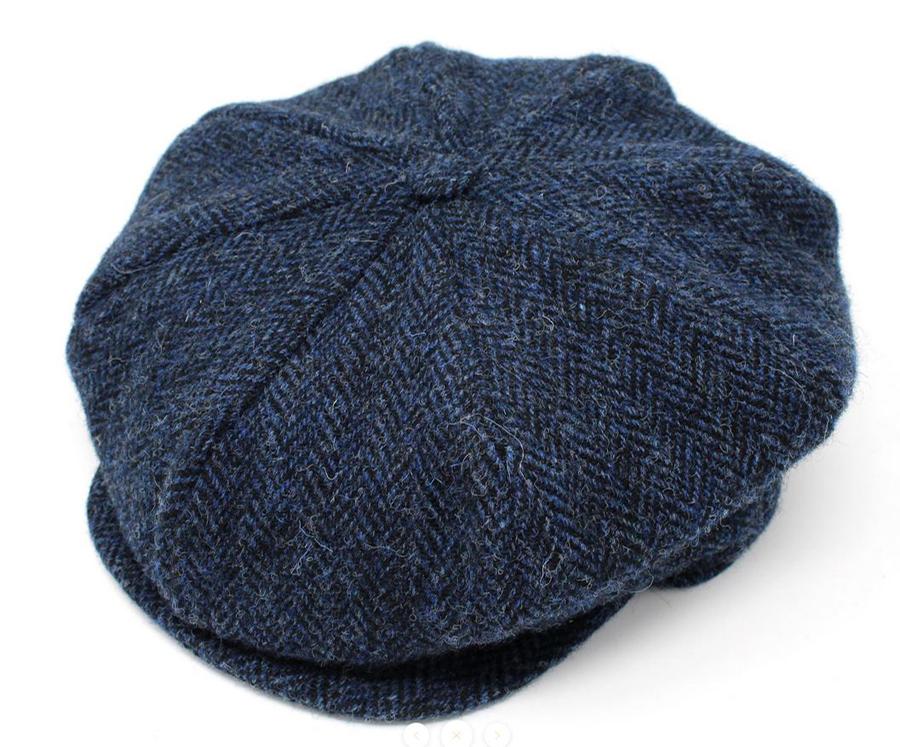 Hanna Hats Tweed Blue Herringbone JP Cap Clothing Caps Hats at Irish on ...