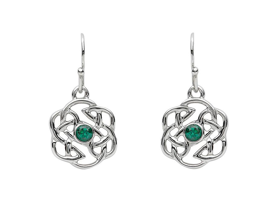 Fado Jewelry Celtic Knot Emerald Earrings Jewelry Earrings at Irish on ...