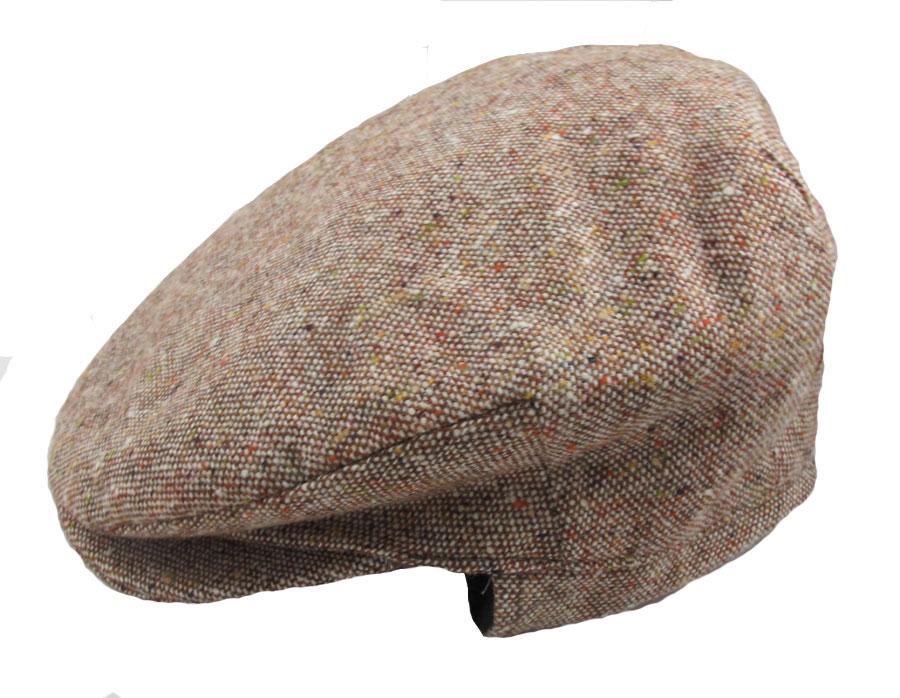 Hanna Hats Irish Cap with Ear Flaps (Coral Tweed) Clothing Caps Hats at ...