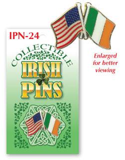 Irish Clothing Irish American Flag Linked Lapel Pin Jewelry Brooches ...