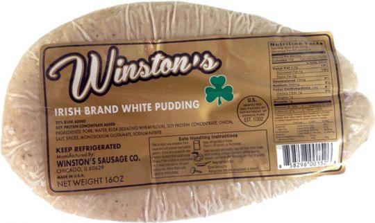 Winston's Irish Breakfast (White Pudding 16oz) Gifts Food at Irish on Grand