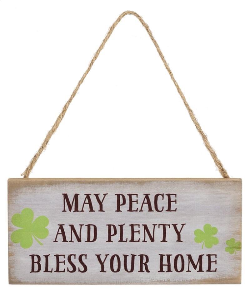 Ganz Irish Blessing Wood Signs (Peace and Plenty) For Home For Wall ...