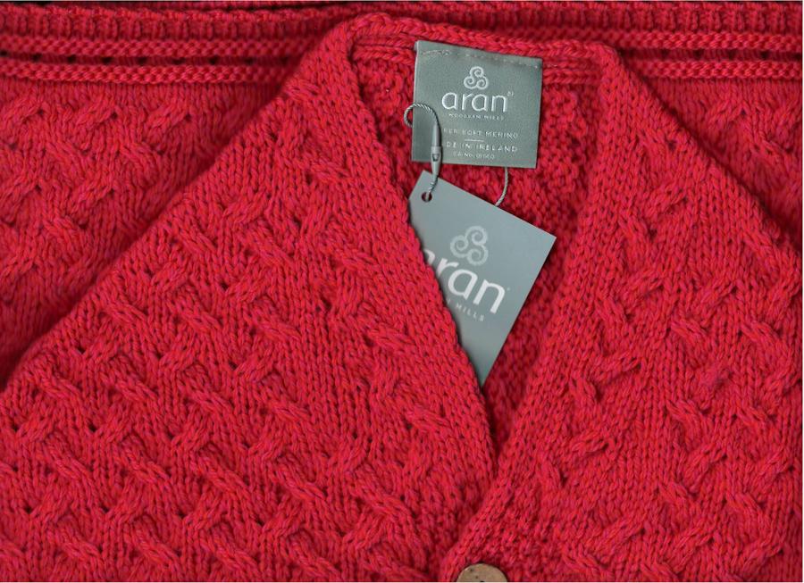 Aran Woollen Mills Irish Shrug Cape (Coral) Clothing Capes Shawls at ...