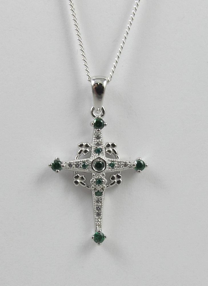 Fado Jewelry Irish Emerald Shamrock Cross Jewelry Crosses at Irish on Grand
