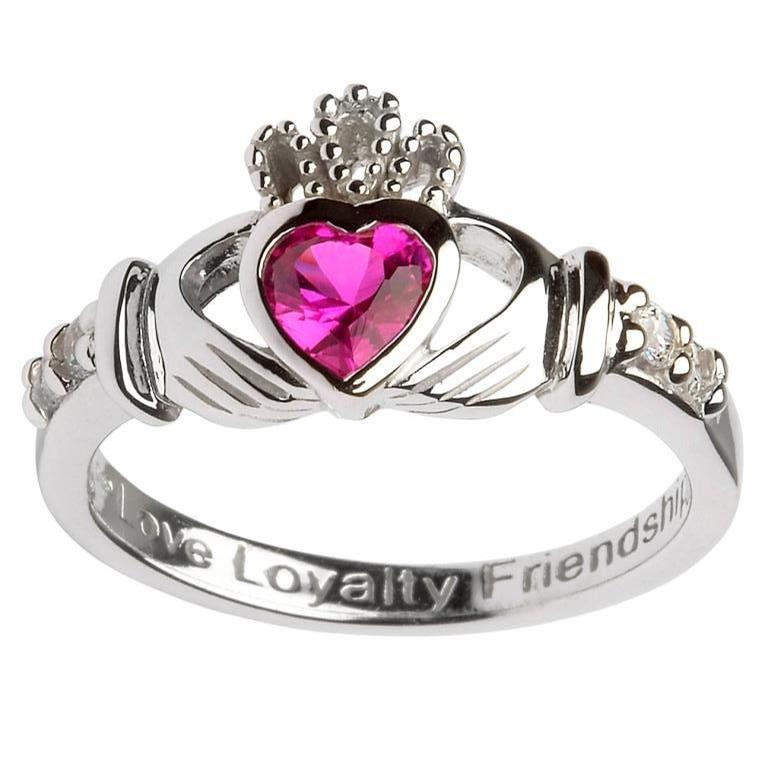 Shanore July Birthstone Claddagh Ring Jewelry Rings at Irish on Grand