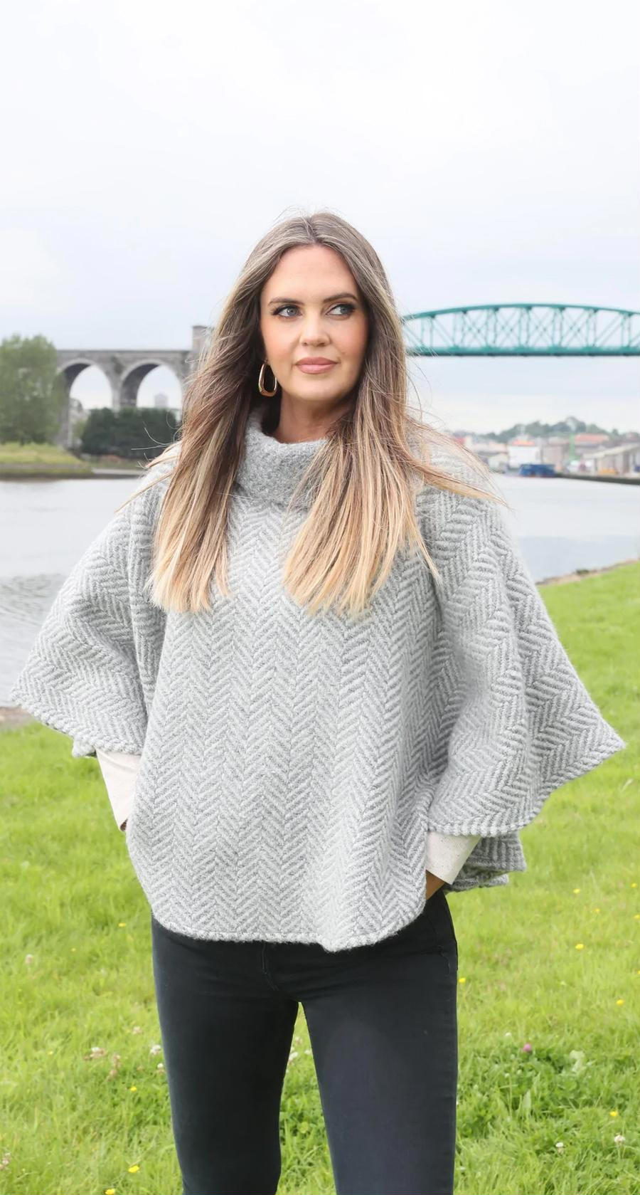 Branigan Weavers Branigan Cape (Grey) Clothing Capes Shawls at Irish on Grand