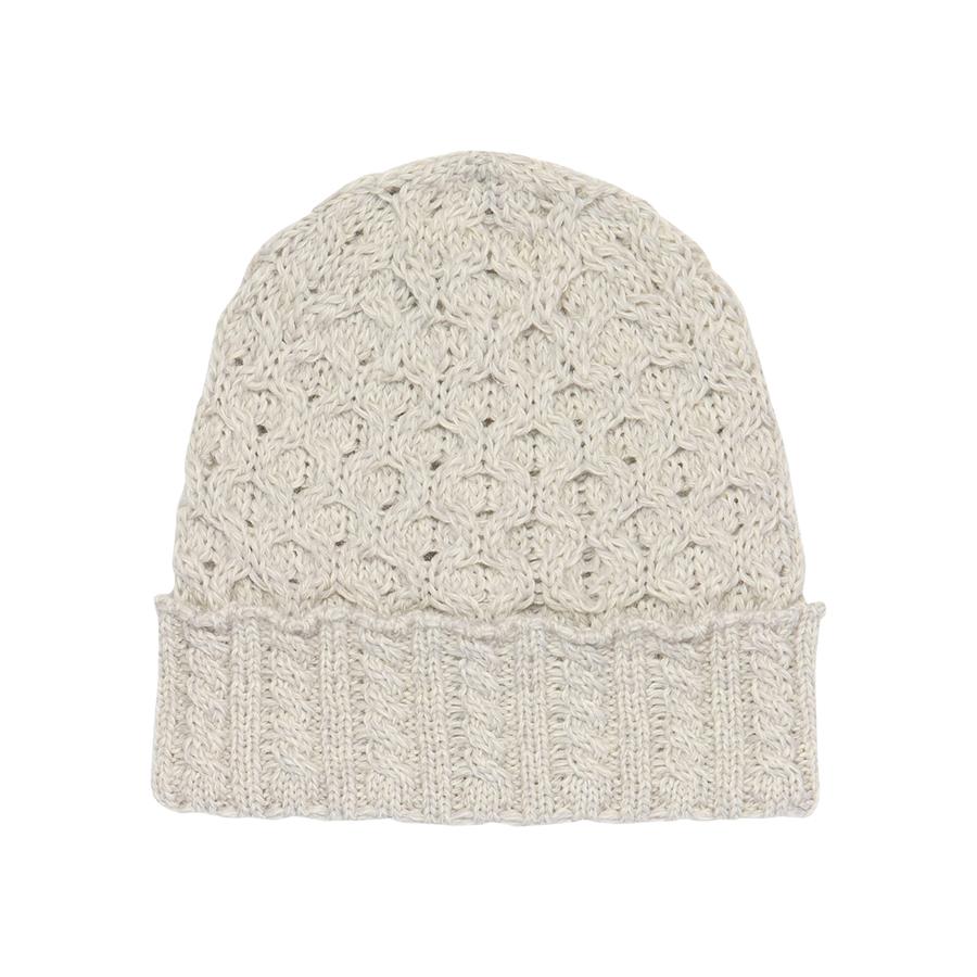 Irelands Eye Knitwear Merino Wool Aran Hat (Silver Marl) Clothing Caps ...