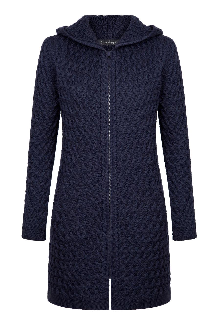 Irelands Eye Knitwear Irish Hooded Coat Clothing Knitwear at Irish on Grand