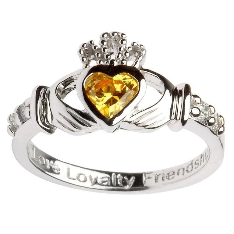 Shanore November Birthstone Claddagh Ring Jewelry Rings at Irish on Grand