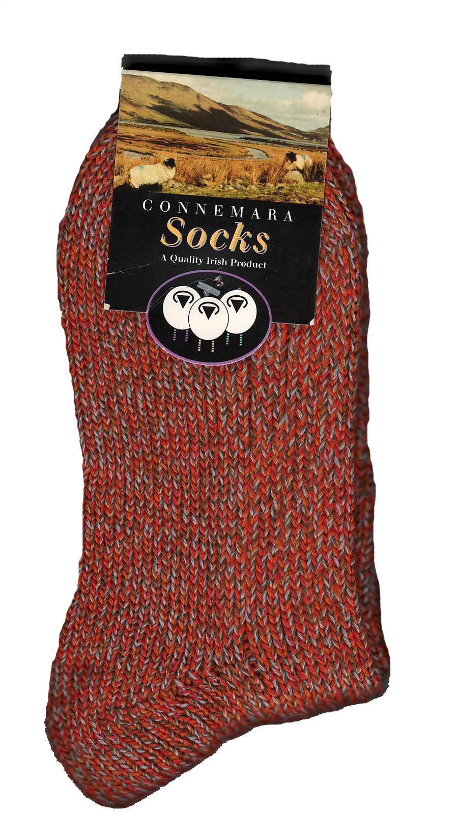 Connemara Socks Irish Heather Sock (Autumn Orange) Clothing Accessories ...