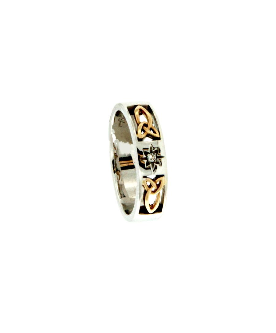 Keith Jack Jewelry Celtic Knot Band with Diamond Jewelry Rings at Irish ...