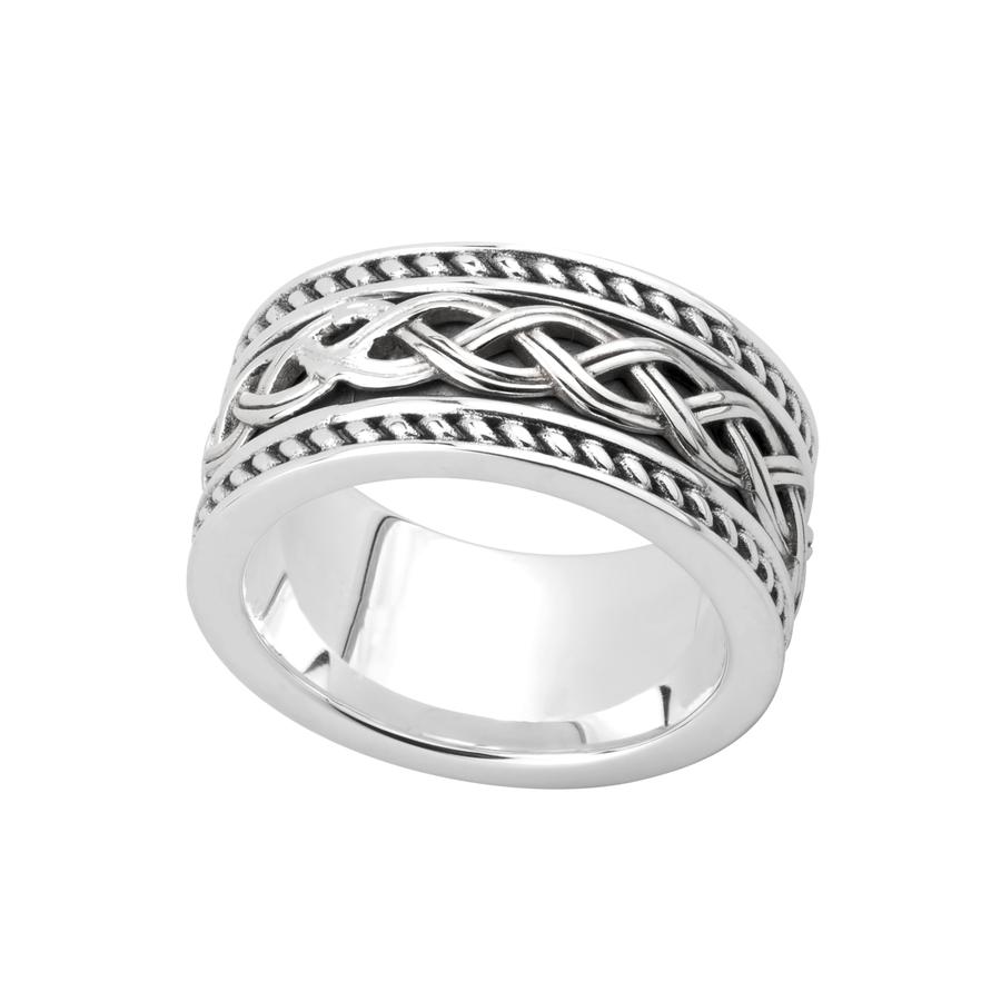 Solvar Jewelry Silver Celtic Knot Band Jewelry Rings at Irish on Grand