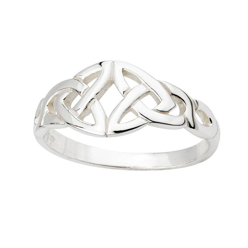Solvar Jewelry Sterling Silver Celtic Front Ring Jewelry Rings at Irish ...