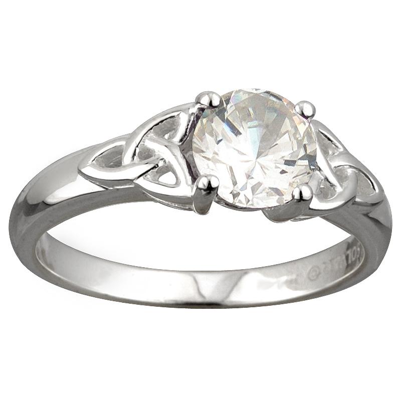 Solvar Jewelry Trinity Knot Gemstone Ring Jewelry Rings at Irish on Grand