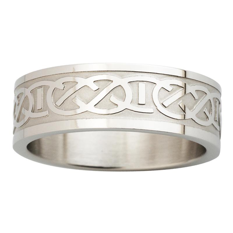 Solvar Jewelry Steel Engraved Celtic Knot Ring Jewelry Rings at Irish ...