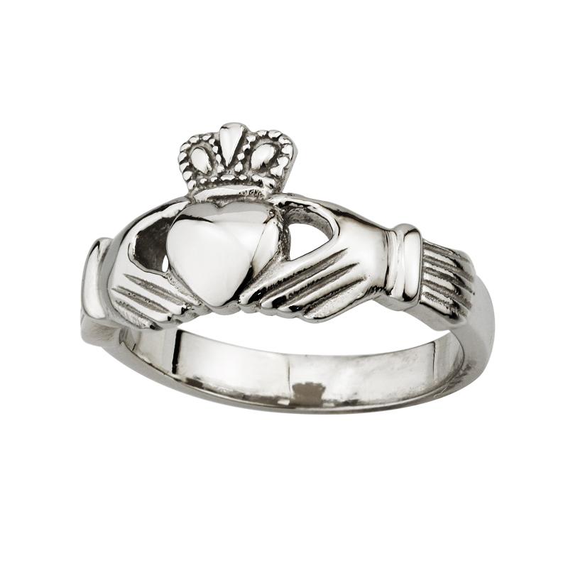 Solvar Jewelry Stainless Steel Claddagh Ring Jewelry Rings at Irish on ...