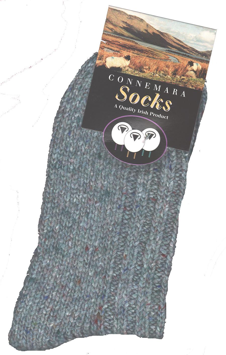 Connemara Socks Irish Fleck Sock (Sea Green) Clothing Accessories at ...
