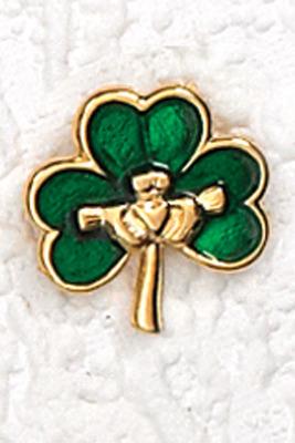 LM Shamrock Lapel Pin Jewelry Brooches Pins at Irish on Grand