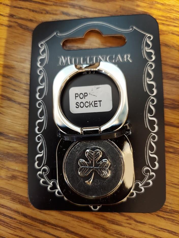 Mullingar Pewter Shamrock Pop Socket Gifts Surprise Me at Irish on Grand