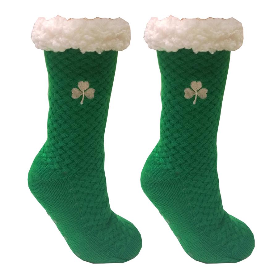 Irish Traditional Craft Shamrock Slipper Socks Clothing Accessories at ...