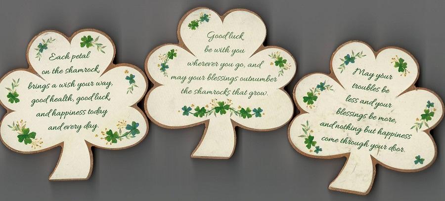 RMP Irish Blessing Shamrock Blocks Gifts Surprise Me at Irish on Grand