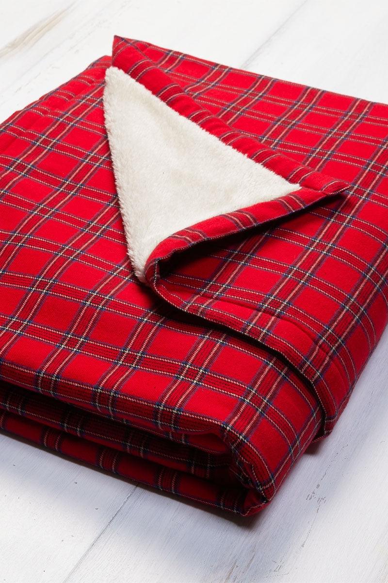 Lee Valley Irish Blanket Throw (Red Tartan) Gifts For Home Throws at ...
