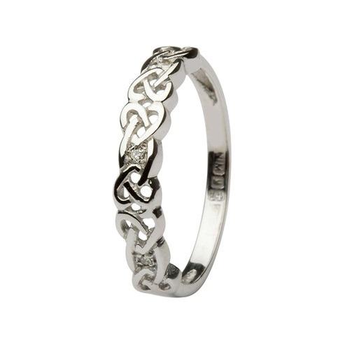 Shanore White Gold Celtic Ring With Diamonds Jewelry Rings at Irish on ...