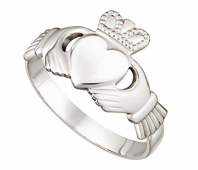 Solvar Jewelry White Gold Claddagh Jewelry Rings at Irish on Grand