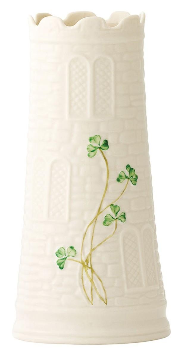 Belleek China Castle Vase For Home Tableware Vases at Irish on Grand