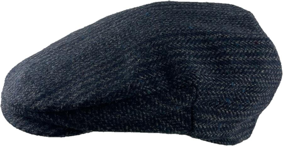 Hanna Hats Irish Vintage Cap (Blue Grey Striped Tweed) Clothing Caps ...