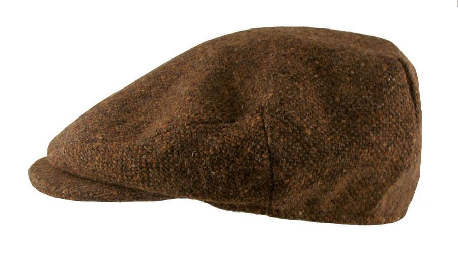 Hanna Hats Irish Vintage Cap (Dark Brown Tweed) Clothing Caps Hats at ...