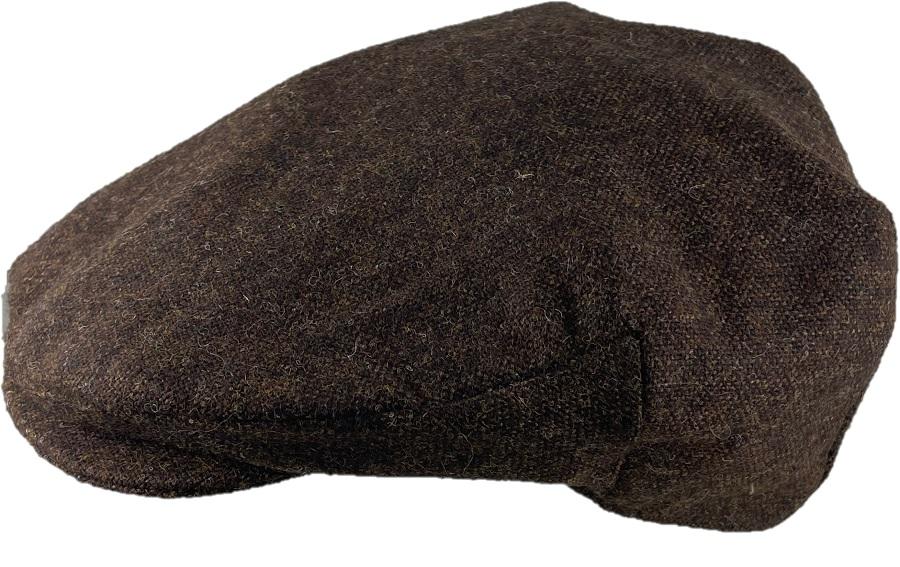 Hanna Hats Irish Vintage Cap (Cocoa Plain Weave Tweed) Clothing Caps ...