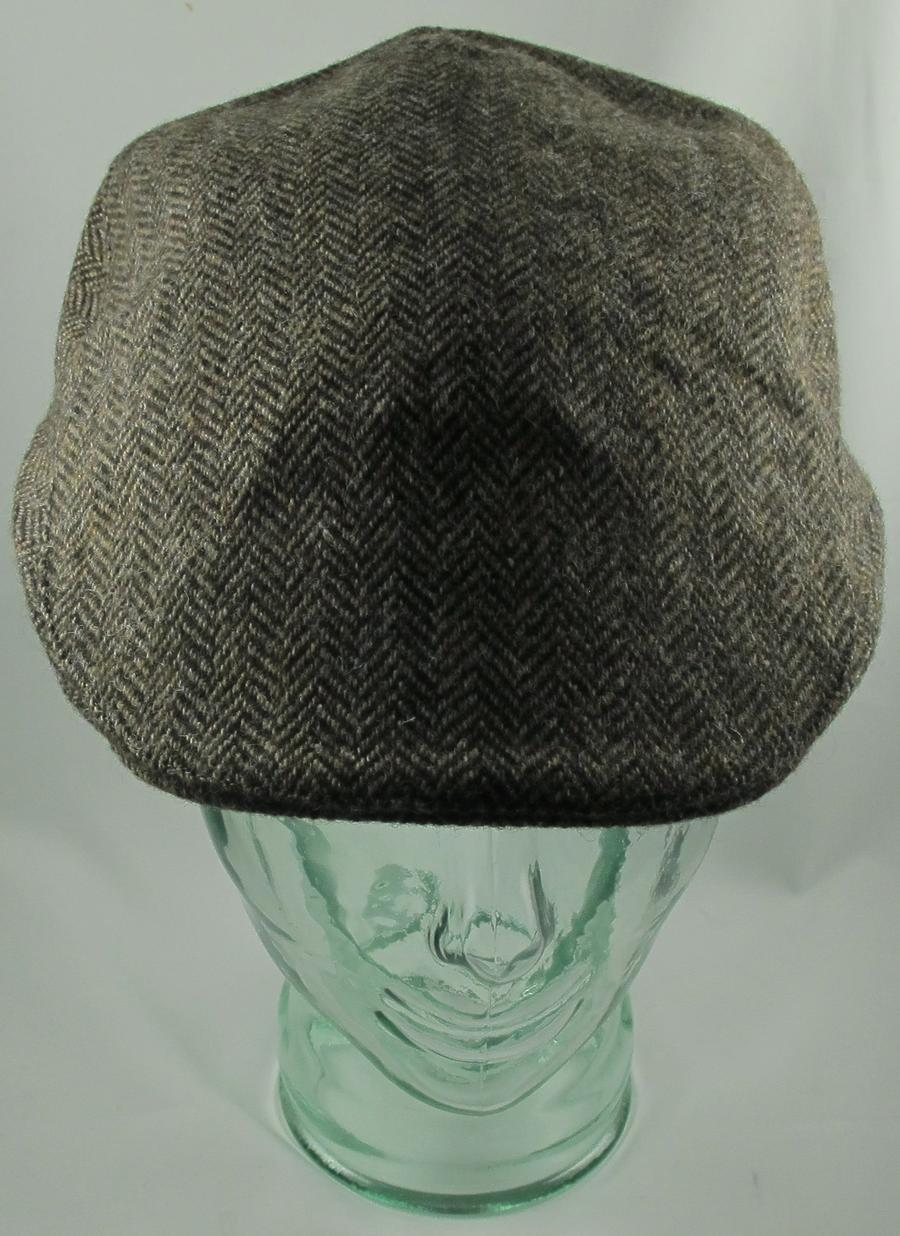Hanna Hats Dark Brown Herringbone Touring Cap Clothing Caps Hats at ...