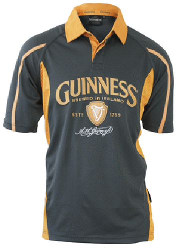 James Trading Group Guinness Short Sleeve Rugby Shirt Clothing Tops at ...