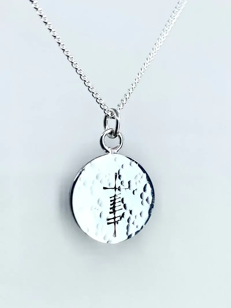 Ogham Treasures Ogham Disc Pendant (Love) Jewelry Pendants Necklaces at ...