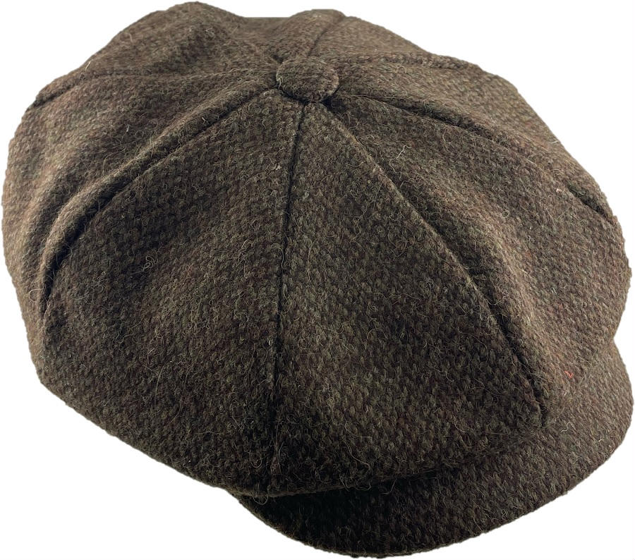 Hanna Hats Peaky Blinder Cap (Earthy Brown Tweed) Clothing Caps Hats at ...