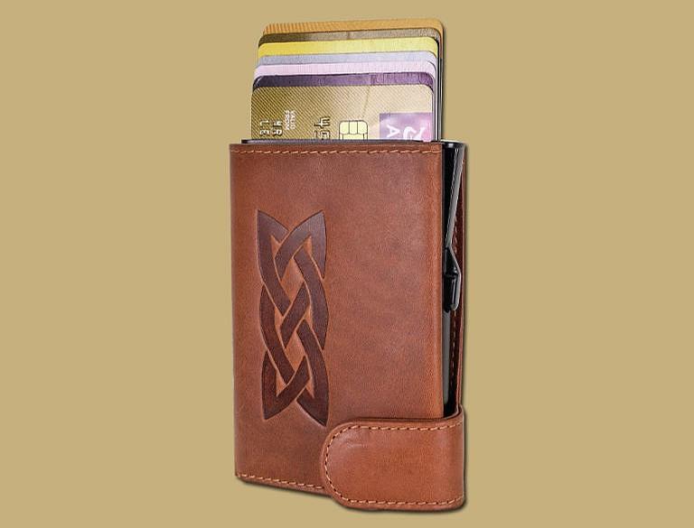 Lee River Leather RFID Celtic Wallet (Tan) Gifts Occasion For Him at ...