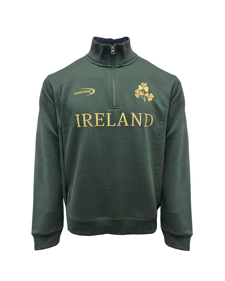 Irish Traditional Craft Ireland Embroidered 1/4 Zip Jacket Clothing ...