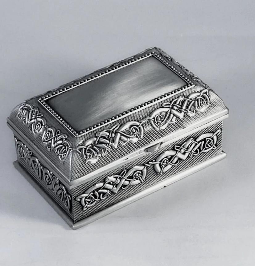 Mullingar Pewter Celtic Pewter Jewelry Box (Small) Gifts at Irish on Grand