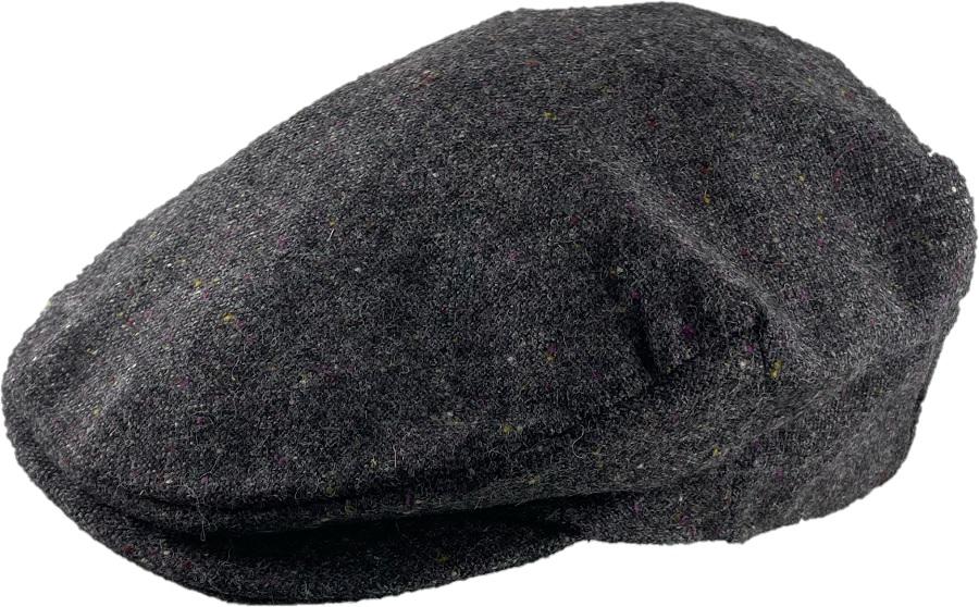 Hanna Hats Irish Vintage Cap (Stone Grey with Violet Flecked Tweed ...