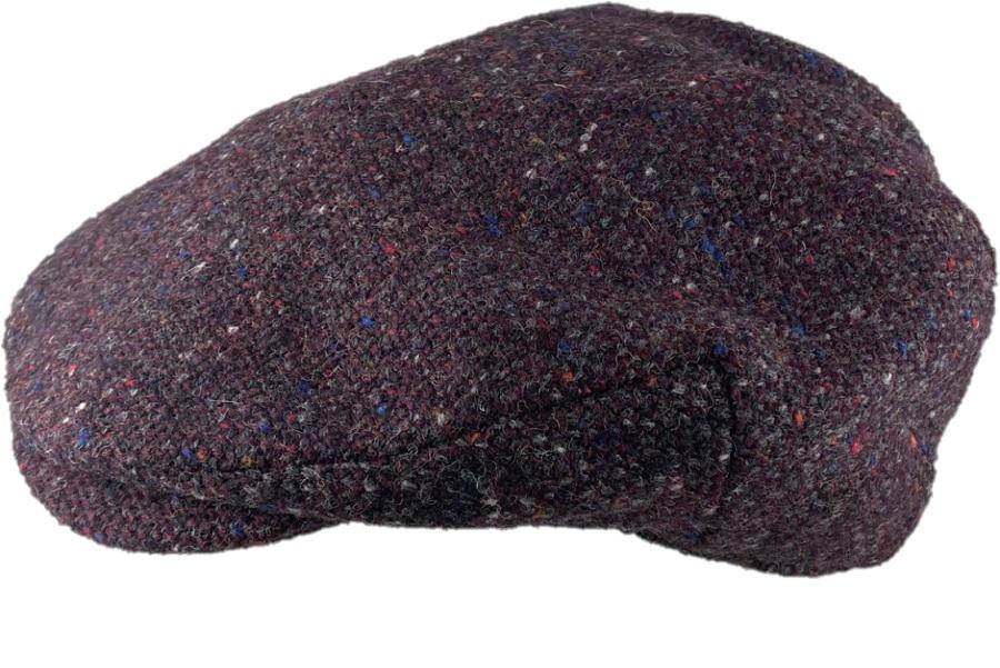 Hanna Hats Irish Vintage Cap (Wine Tweed with Blue Speckles) Clothing ...