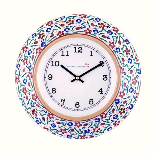 Nicholas Mosse Pottery Ceramic Wall Clock (Wildflower) at Irish on Grand