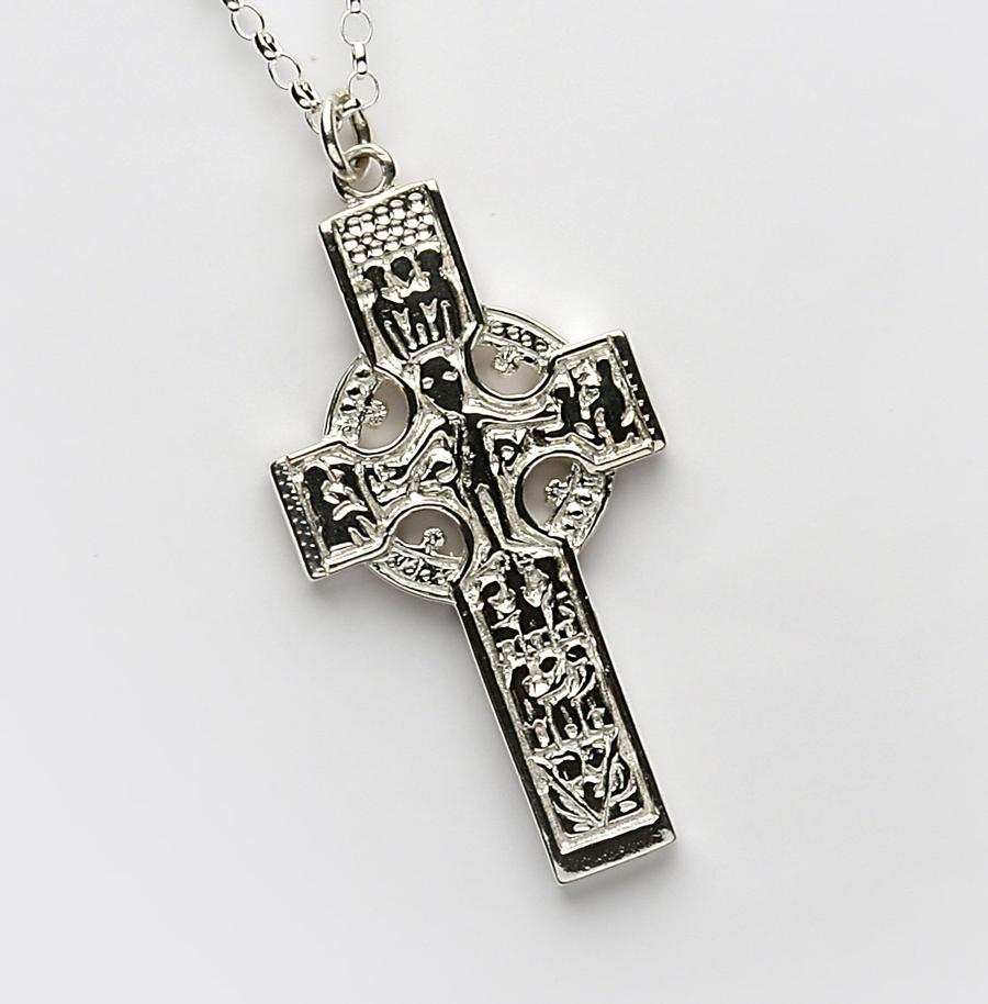 Fado Jewelry Silver Ogham Durrow High Cross Jewelry Crosses at Irish on ...