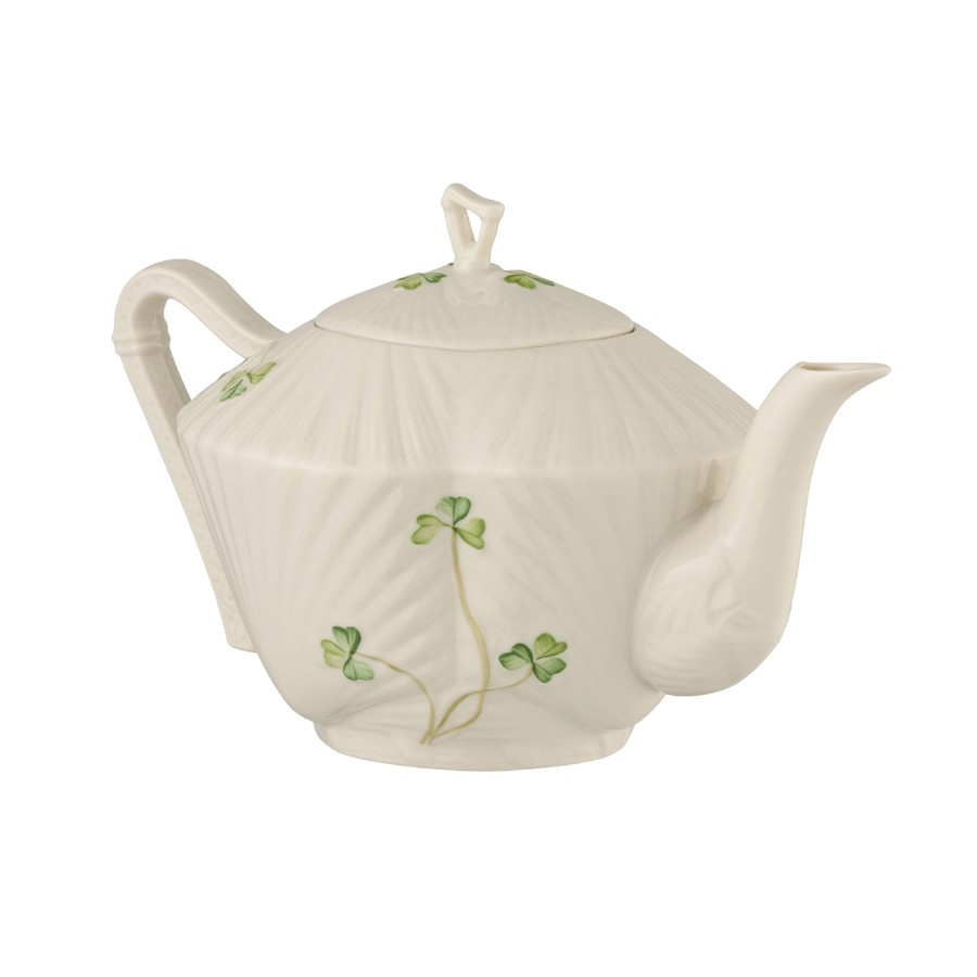 Belleek China Harp Shamrock Teapot Gifts For Home Tableware at Irish on ...