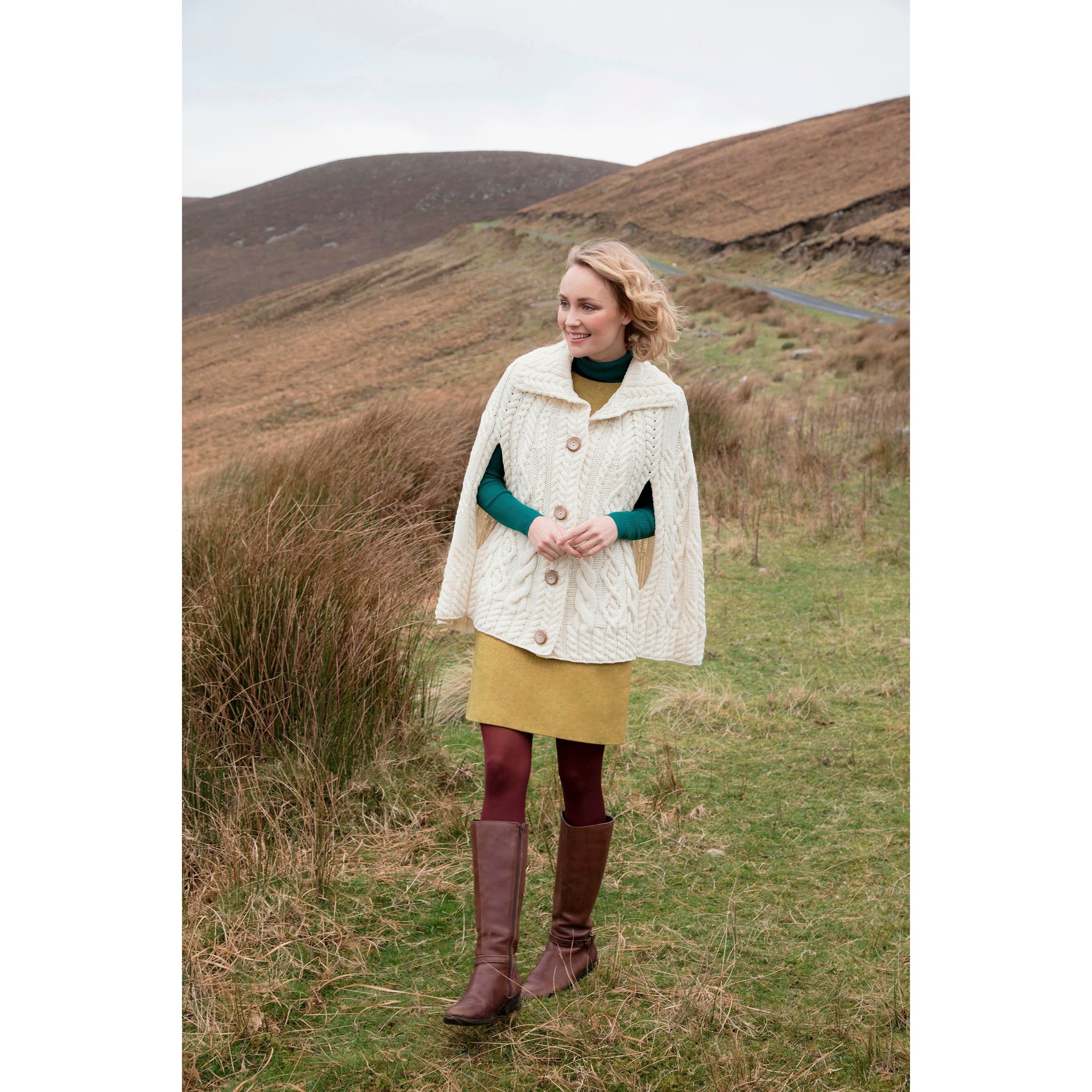 Aran Woollen Mills Irish Cape with Arm Clothing Capes Shawls at Irish ...
